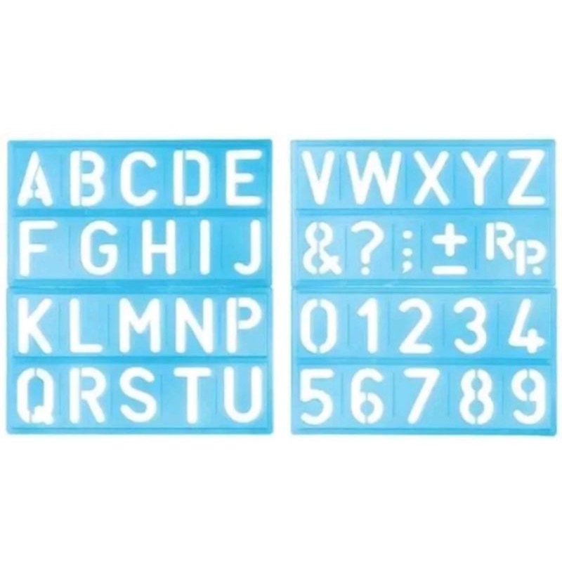 Jual BUTTERFLY / Mal Huruf / Penggaris Huruf Angka (BT 430) 1 set ...