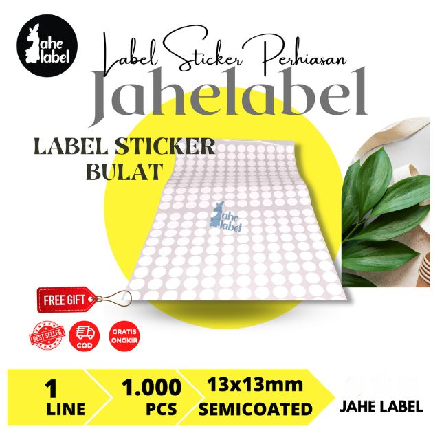 Jual LABEL STICKER BULAT SEMICOATED DM.13 ISI 1000 PCS | Shopee Indonesia