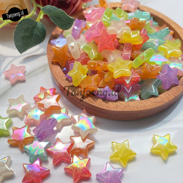 Jual (25 Pcs) Manik Bintang Jelly Mote Bintang Akrilik Ab | Shopee ...
