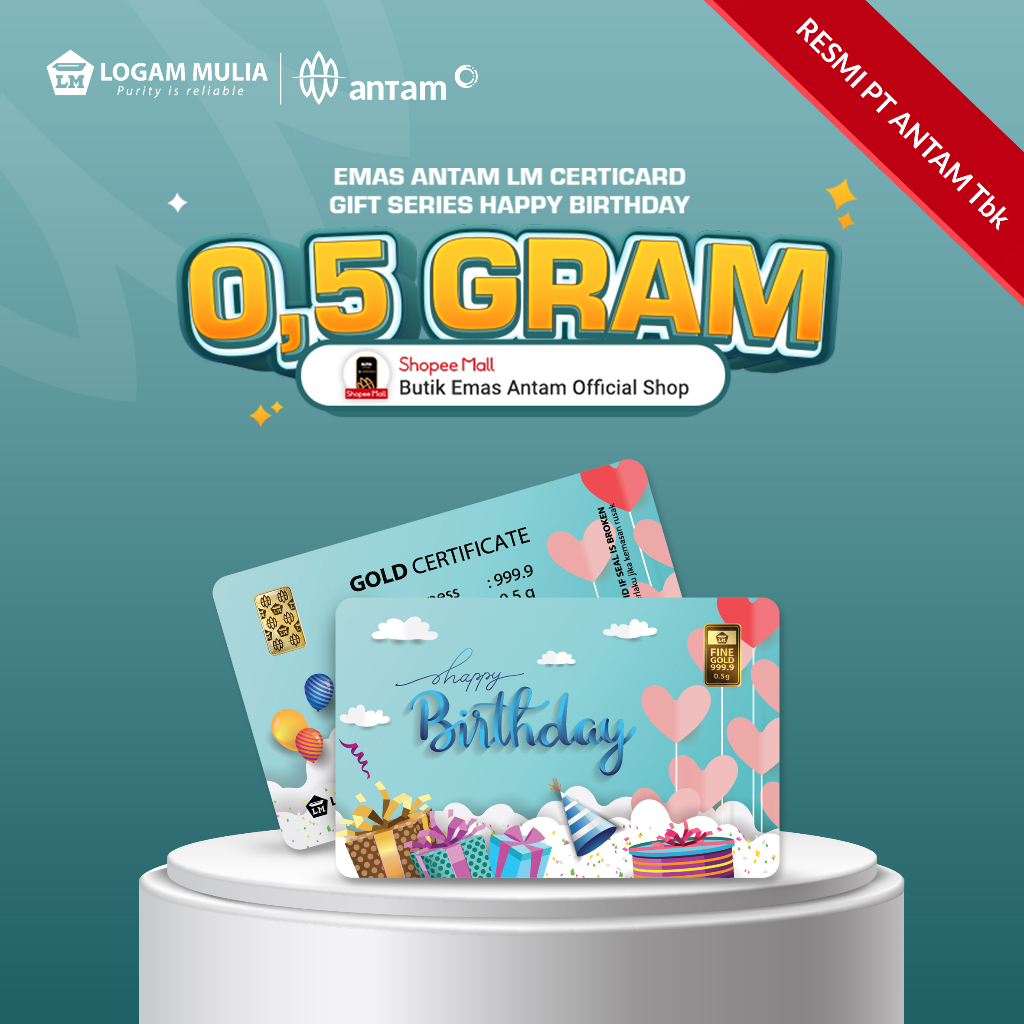 Jual Emas Antam LM Gift Series Happy Birthday - 0,5 gr | Shopee Indonesia