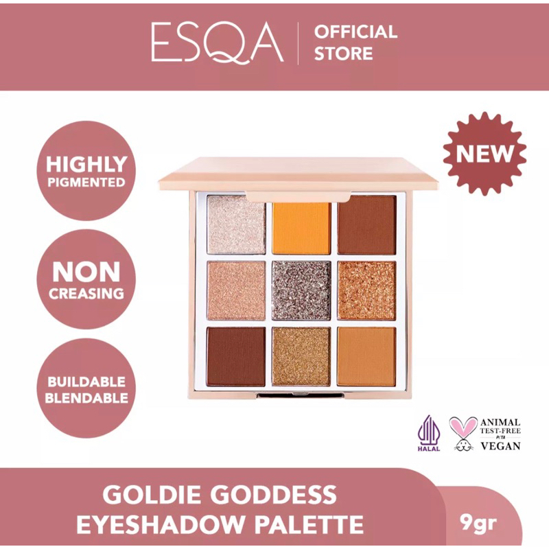 Jual ESQA GODDESS EYESHADOW PALETTE PEACH BRONZE PINK GOLDIE MAUVE ...