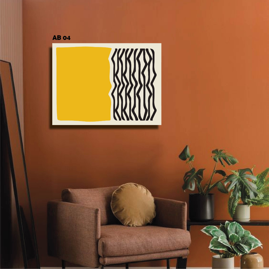 Jual Pajangan Tembok Abstrak Minimalis Warna Kuning | Shopee Indonesia