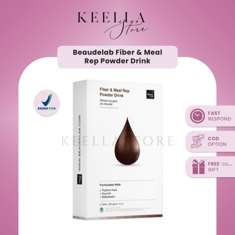 Jual Beaudelab Fiber & Meal Rep powder drink serat diet detox pengganti ...