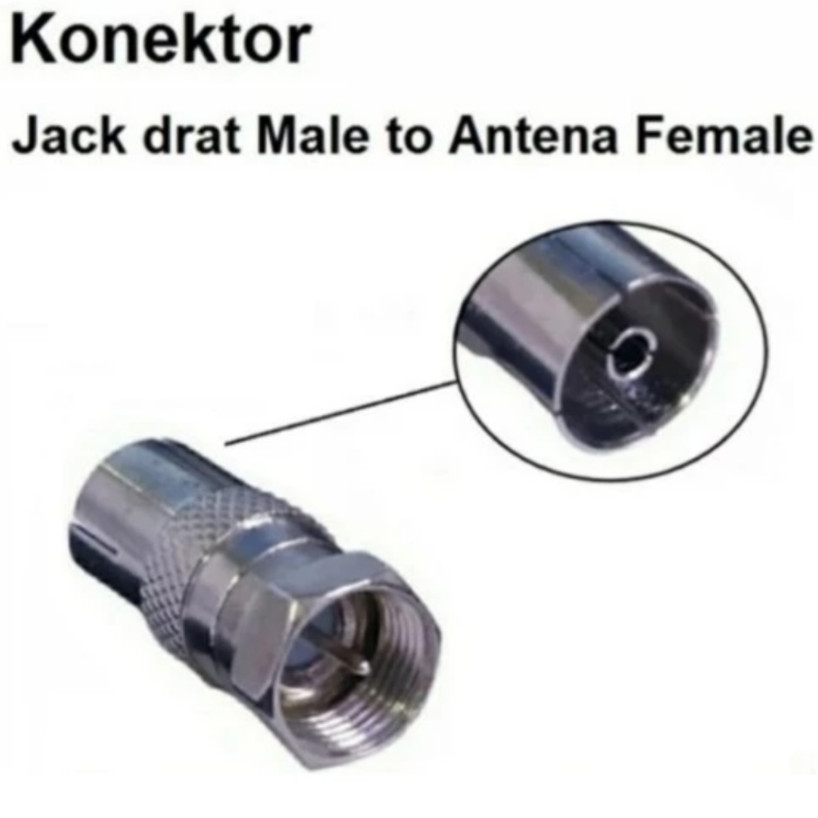 Jual Jack Antena Tv Konektor F Drat Besi Male Female | Shopee Indonesia