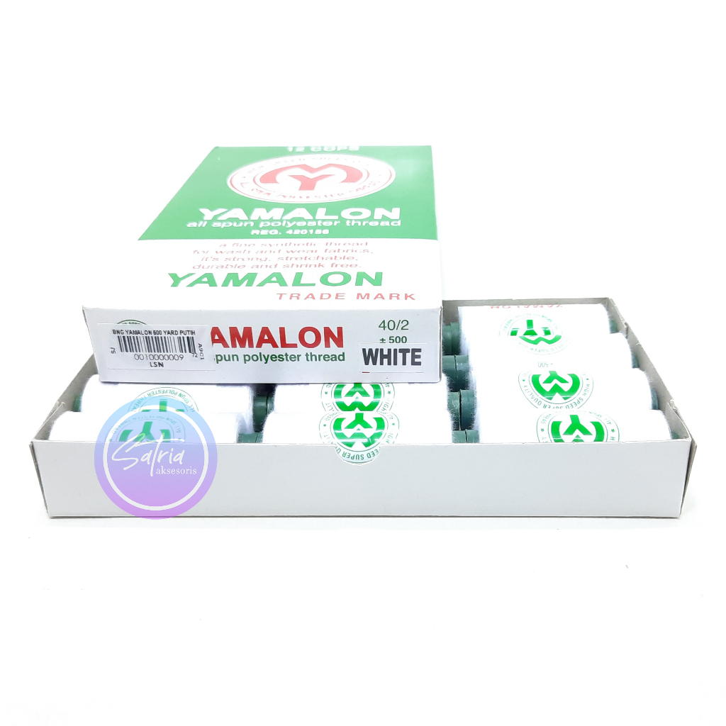 Jual BENANG JAHIT YAMALON 500 YARD KODE PUTIH / WHITE | Shopee Indonesia