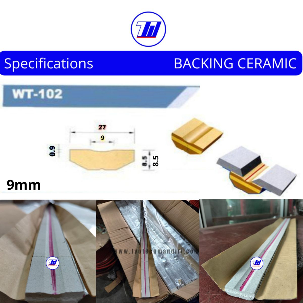 Jual Backing Ceramic welding GAP 9mm WT-102 | Shopee Indonesia