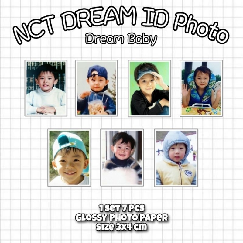 Jual NCT Dream Baby Pas Foto 1 set 7 pcs | Shopee Indonesia