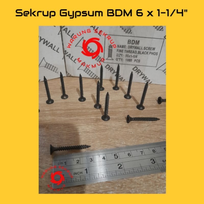 Jual (100 pcs) Sekrup Gypsum #6x1 1/4" / Drywall Screw (3CM) | Shopee ...