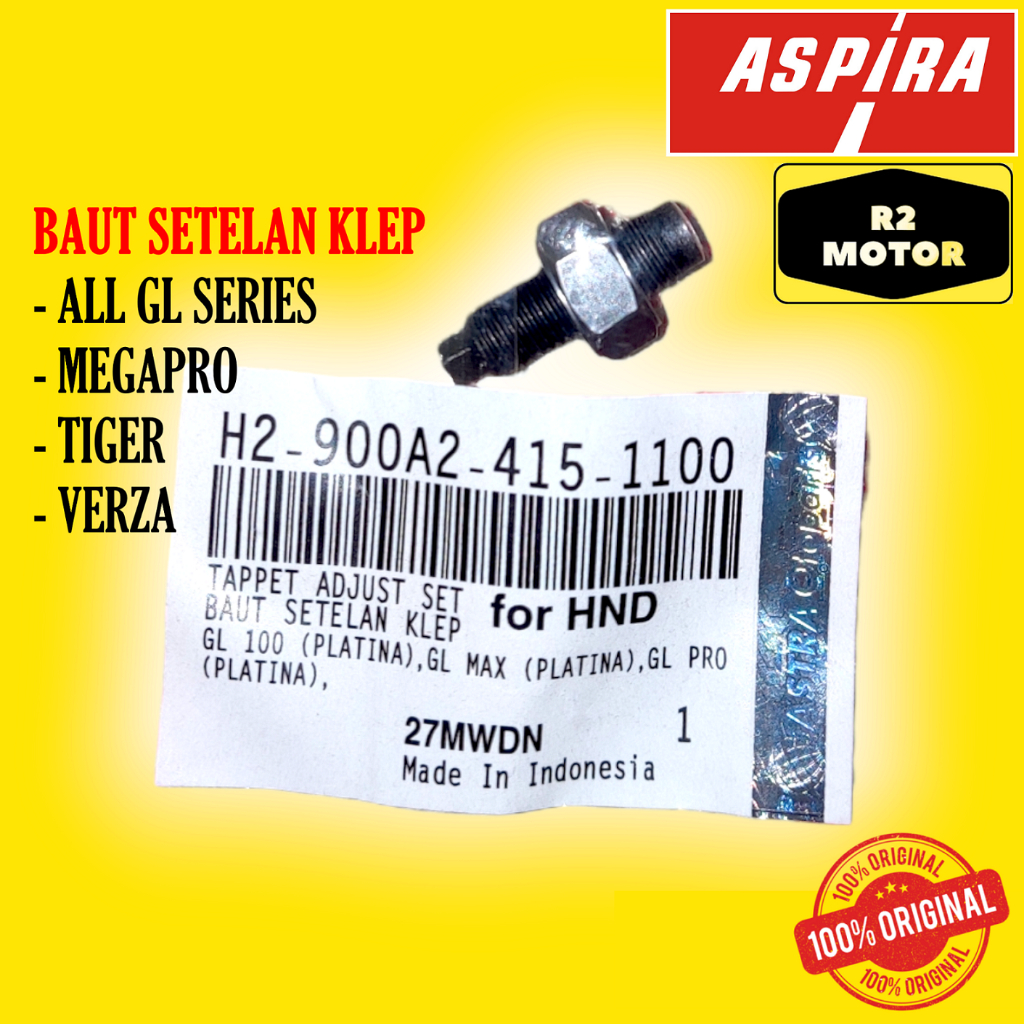 Jual BAUT SETELAN KLEP ANGIN GAS 415 ASPIRA GL100 GL MAX PRO NEOTECH ...
