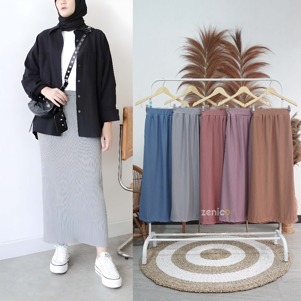 Jual Elvie Skirt Rok Span Premium Bahan Hornet Tebal - Size Reguler dan ...