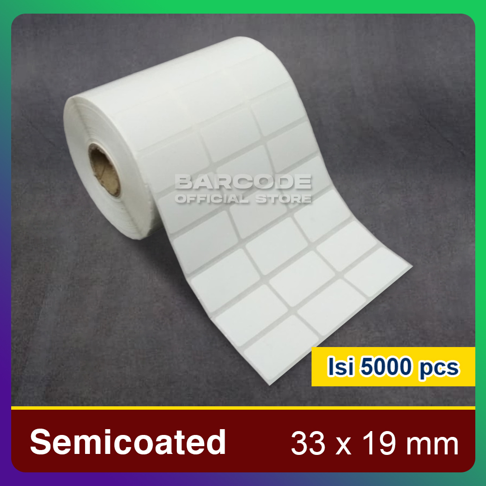 Jual Kertas Stiker Printer Barcode 33 x 19 mm 3 Line Semicoated isi ...