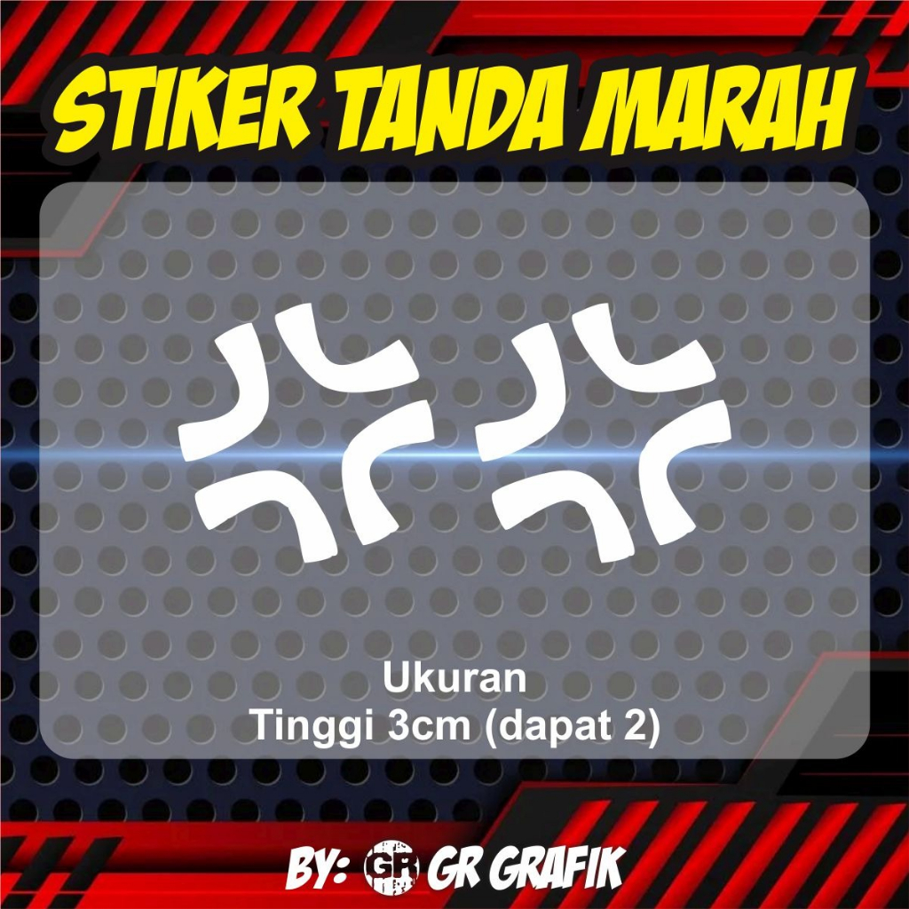 Jual STIKER CUTTING TANDA MARAH/EMOTICON MARAH TANPA MINIMAL PEMBELIAN ...