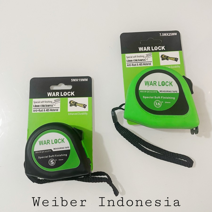 Jual WARLOCK MEASURING TAPE METERAN 5 mtr / 7.5 mtr | Shopee Indonesia