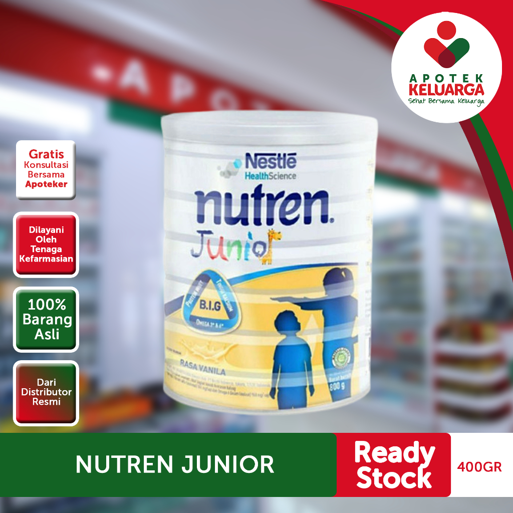 Jual Nestle Nutren Junior Vanilla 400 g | Shopee Indonesia