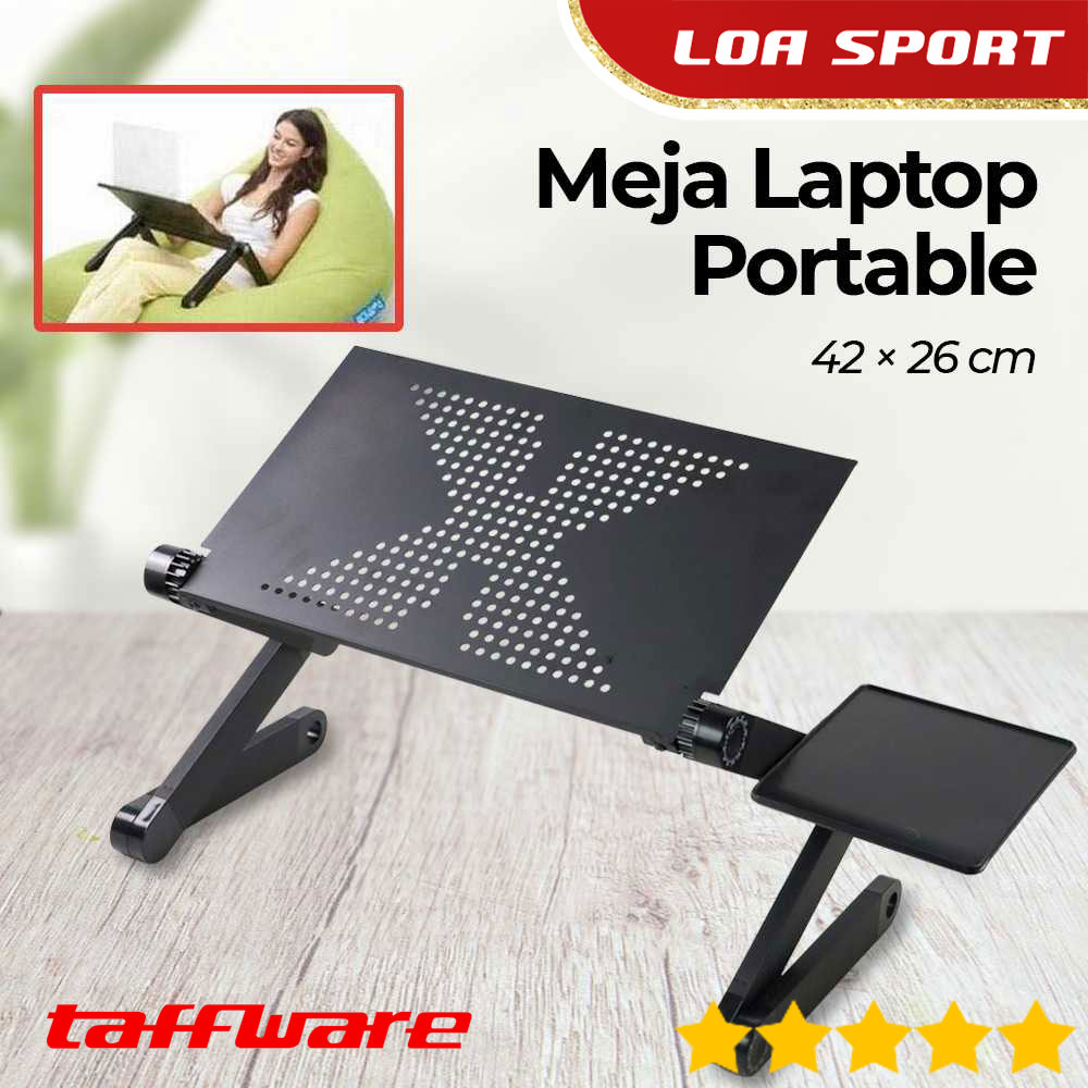 Jual Meja Laptop Lipat Besi Portable Bisa Sambil Tiduran | Shopee Indonesia