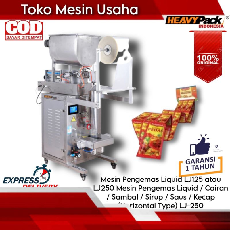 Jual Mesin Packing Kemasan Sachet Otomatis Saos Sambal Pasta LJ-250 ...