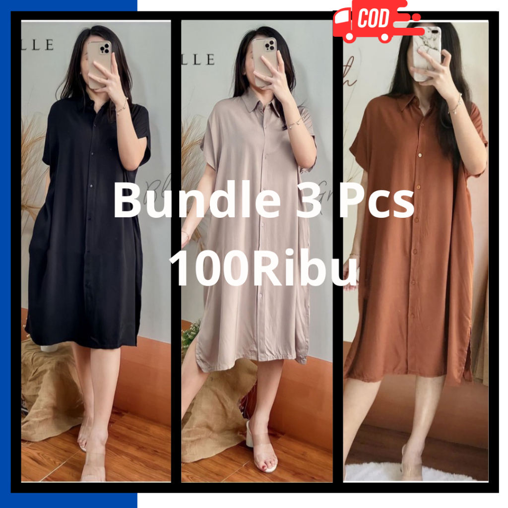 Jual Baju Daster Murah 3 100rb Wanita Jumbo Kancing Depan Lula Dress ...