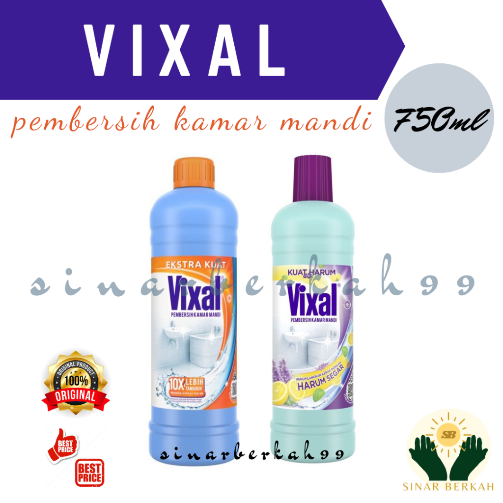Jual Vixal Pembersih Porselen Kamar Mandi & Kerak Toilet 750ML All Varian | Shopee Indonesia