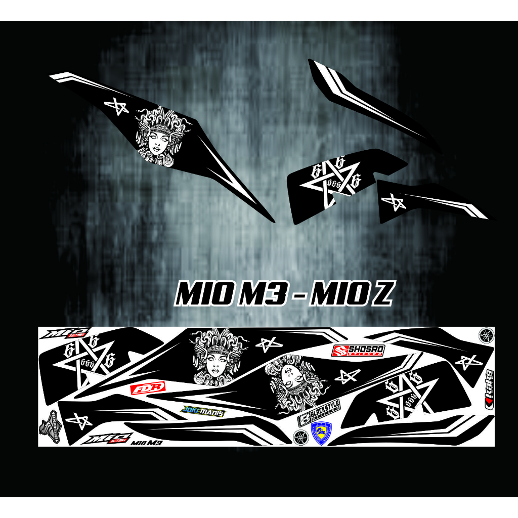Jual STRIPING MOTOR YAMAHA MIO M3 / MOTOR MIO Z STIKER VARIASI STRPING ...