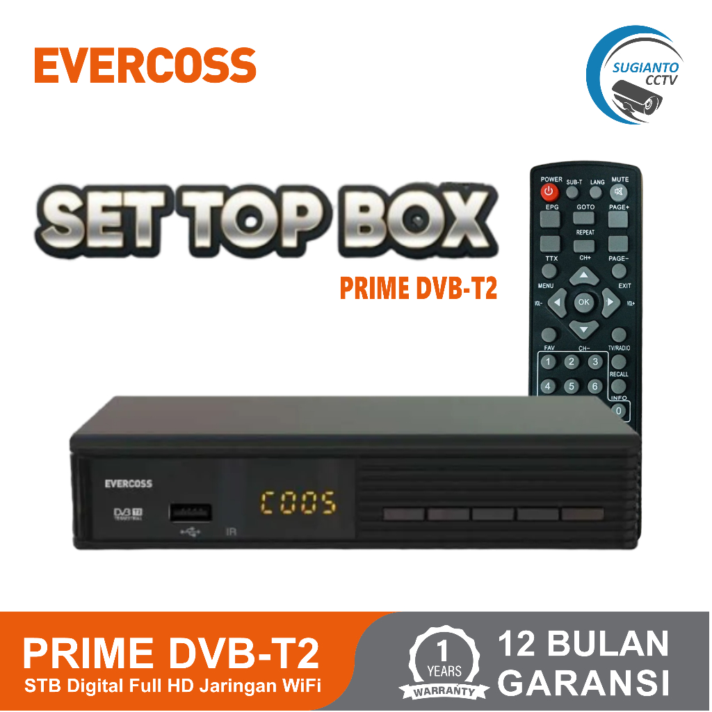Jual Evercoss Set Top Box STB Prime DVB-T2 TV Digital Full HD WiFi ...