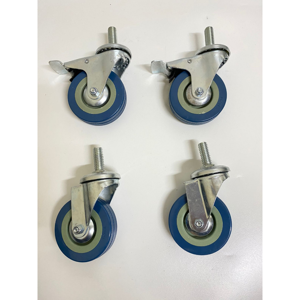 Jual Roda lemari/Rak srew 3 inch (2polos 2 rem) | Shopee Indonesia