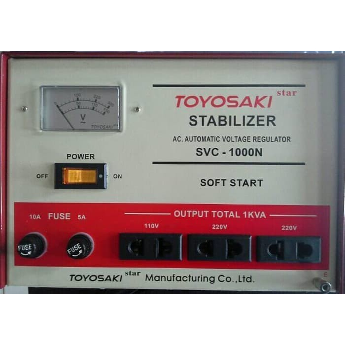 Jual Stabilizer SVC-1000N Toyosaki 1000 Watt ( Listrik Stabil 220V ) | Shopee Indonesia