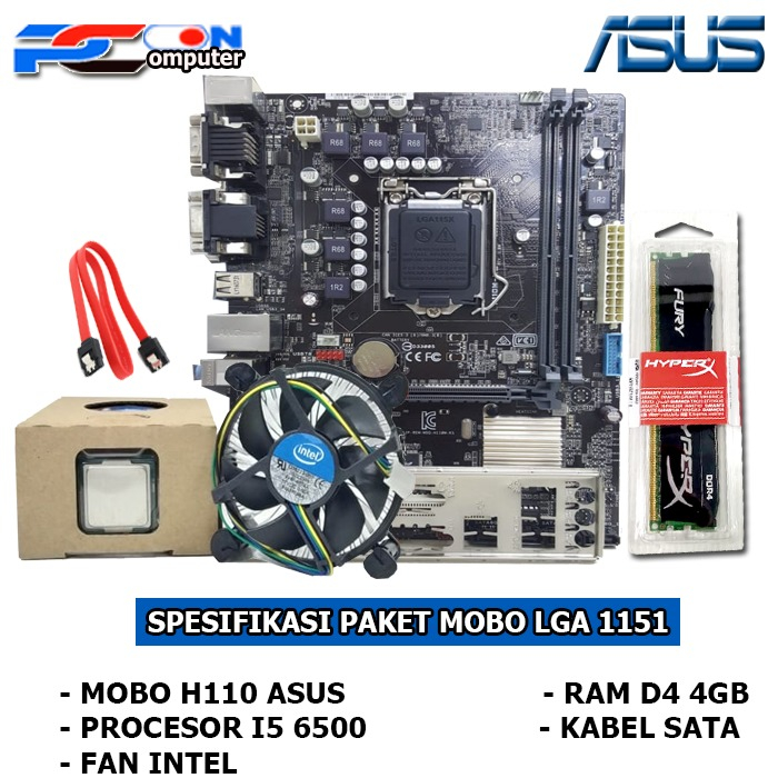 Jual Mobo Motherboard Mainboard LGA 1151 h110 DDR4/ Paketan mobo Plus ...