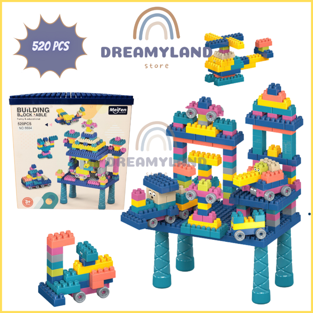 Jual Mainan Edukasi Balok Meja Lego Building Block Table | Shopee Indonesia