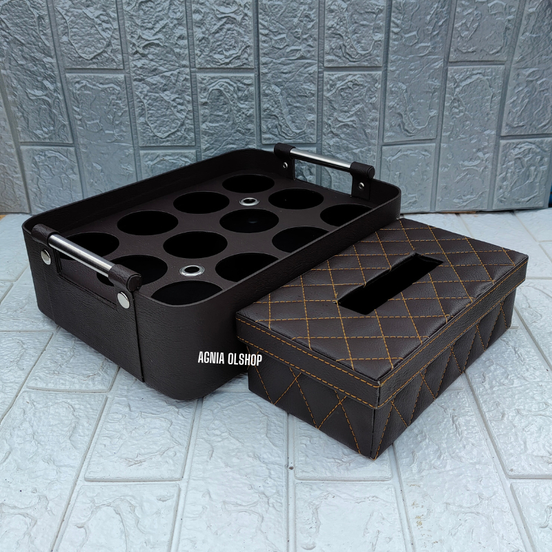 Jual Tempat Aqua Gelas Isi 12 Cup Model Oval + Tempat Tisu Motif Zigzag ...