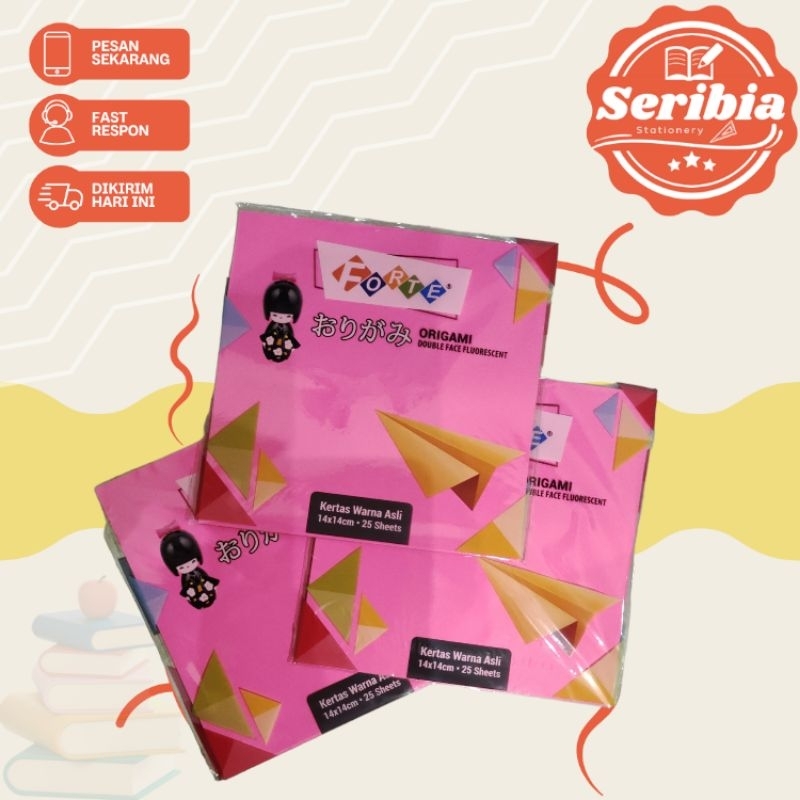Jual KERTAS ORIGAMI FORTE UKURAN 14x14-25 L / KERTAS LIPAT / KERTAS ...
