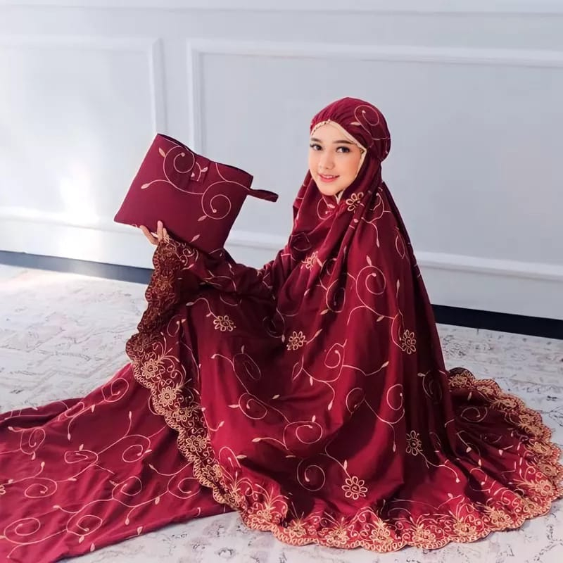 Jual Mukena Grasela Dewasa Exclusive Katun Premium Terbaru Full Bordir Free Tas + Tasbih ...