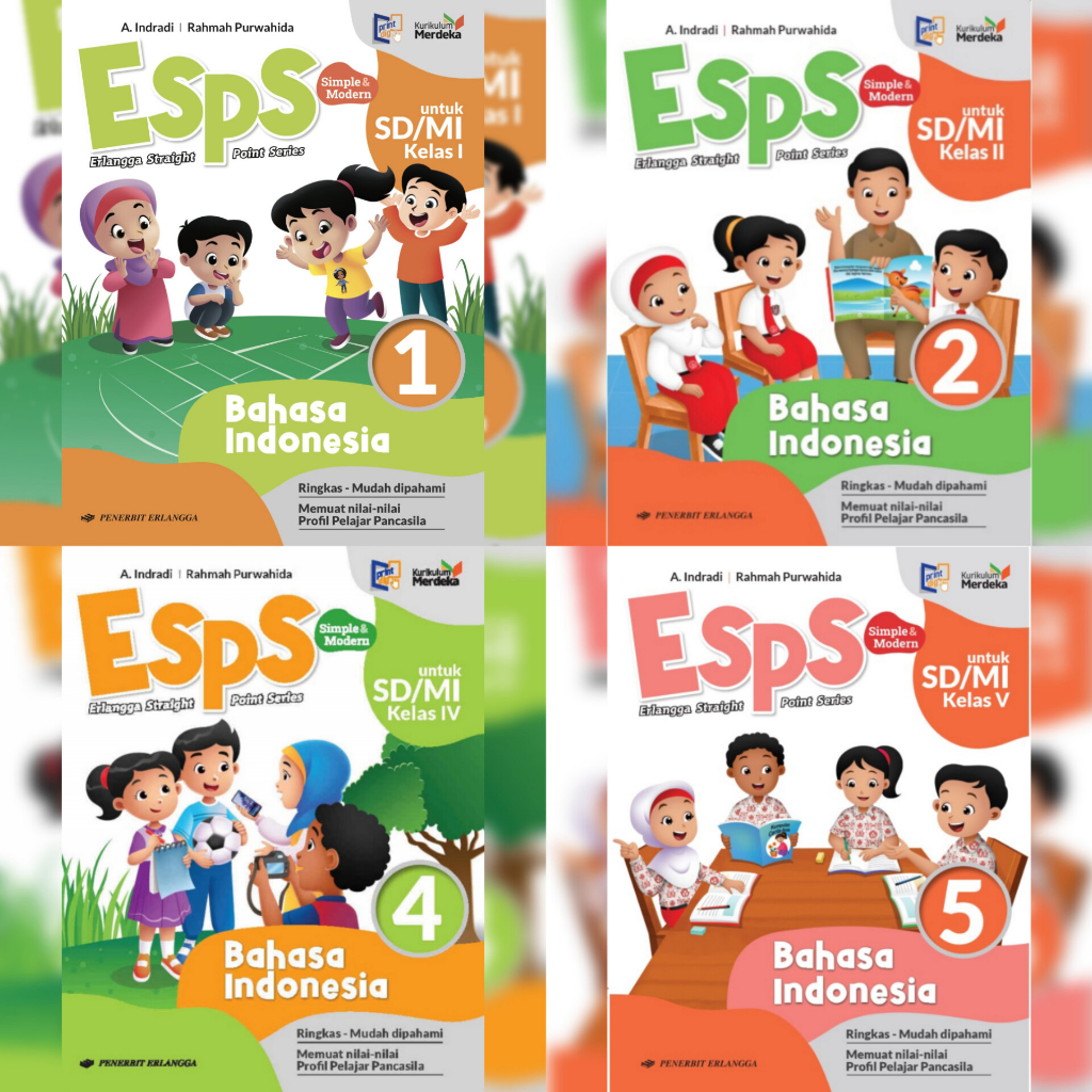 Jual BUKU ESPS BAHASA INDONESIA UNTUK SD/MI KURIKULUM MERDEKA PENERBIT ERLANGGA | Shopee Indonesia