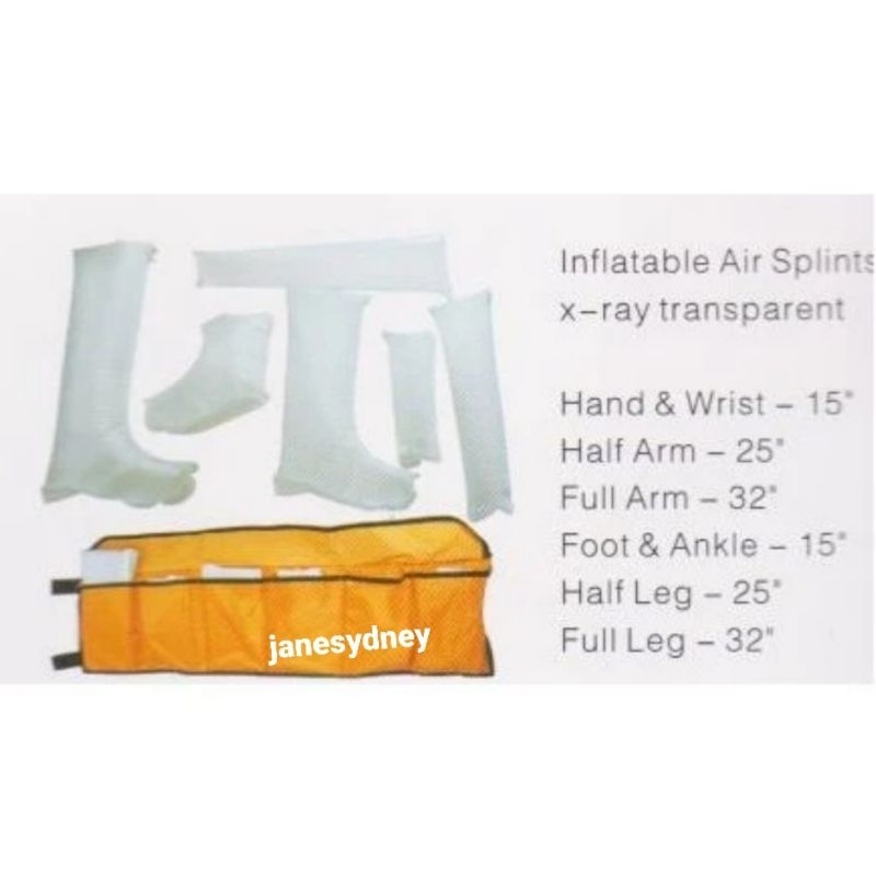 Jual Air Splint Set of 8 Pcs 6 Splint 2 Hand Pump Wrist Arm | Shopee ...