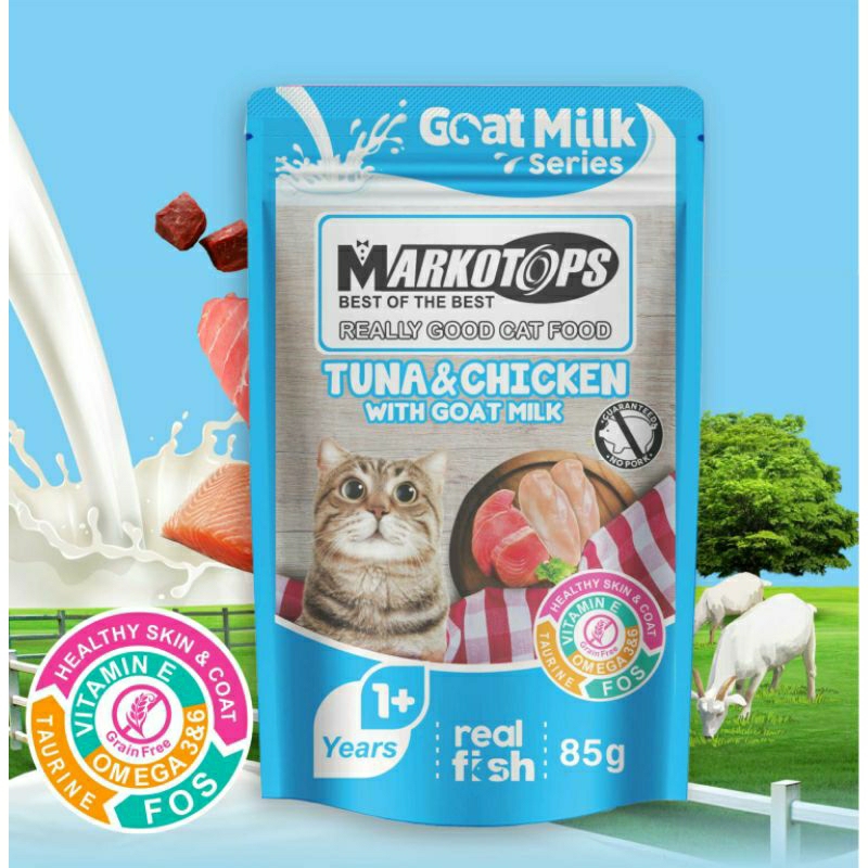 Jual MARKOTOP Pouch Cat Wet Food Sachet - Makanan Basah Kucing 85 Gram ...