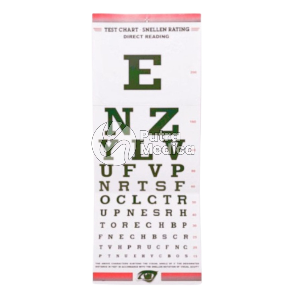Jual Snellen Chart / Kertas Tes Periksa Mata Rabun / Poster Snelen E ...