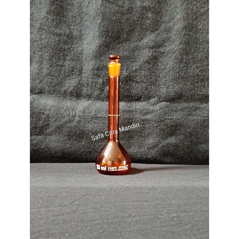Jual Labu Ukur Coklat 25ml / Volumetric Flask Amber Pyrex | Shopee Indonesia