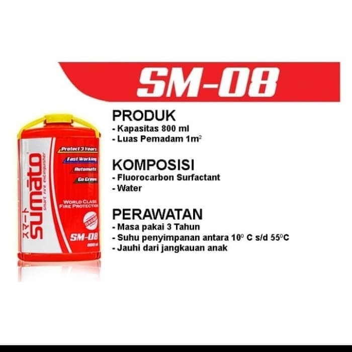 Jual SUMATO SM-08 ORIGINAL ALAT PEMADAM API OTOMATIS APAR RACUN API SM08 ALAT PEMADAM API ...