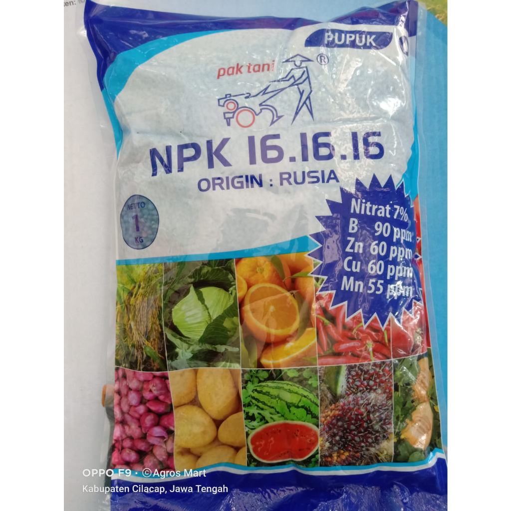 Jual Pupuk NPK 16-16-16 Biru NPK Pak Tani 1 kg NPK Rusia | Shopee Indonesia