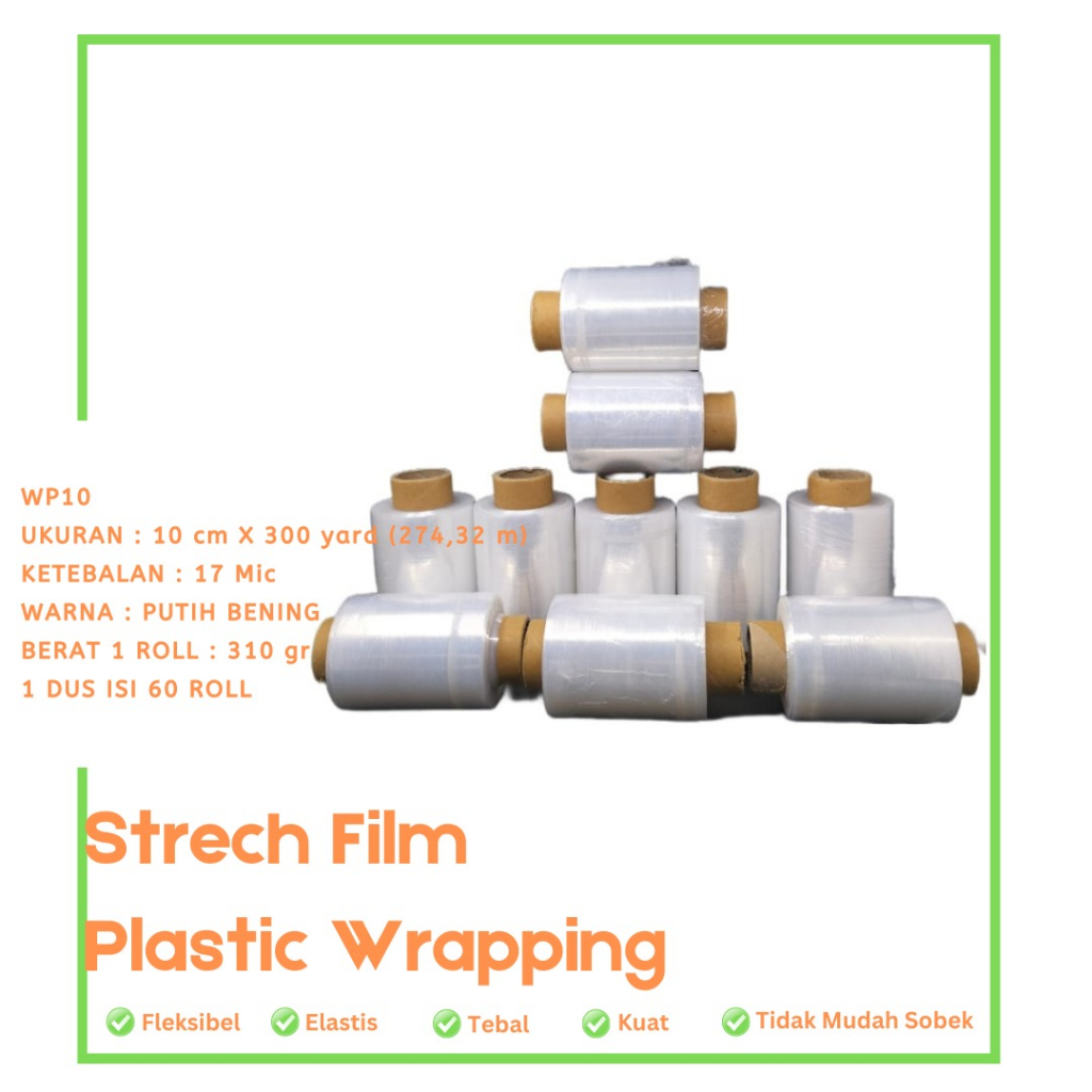 Jual Strech Film Plastik Wrapp Plastik Packing (WP10-1 Roll) | Shopee ...