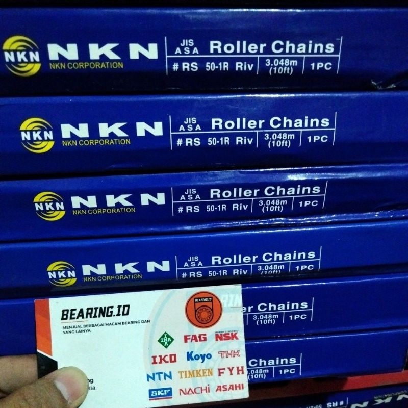 Jual Rantai RS 50-1 SINGLE NKN JAPAN STANDARD ROLLER CHAIN | Shopee Indonesia