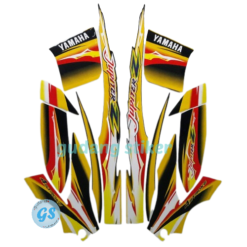 Jual Stiker Motor Striping Lis Yamaha JUPITER Z 2004 Std Hitam-Kuning ...