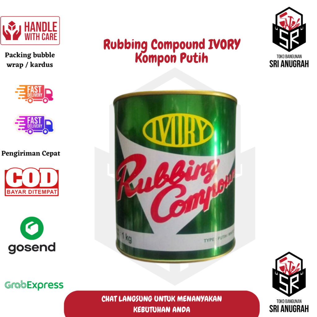 Jual Rubbing Compound IVORY Kompon Putih | Shopee Indonesia