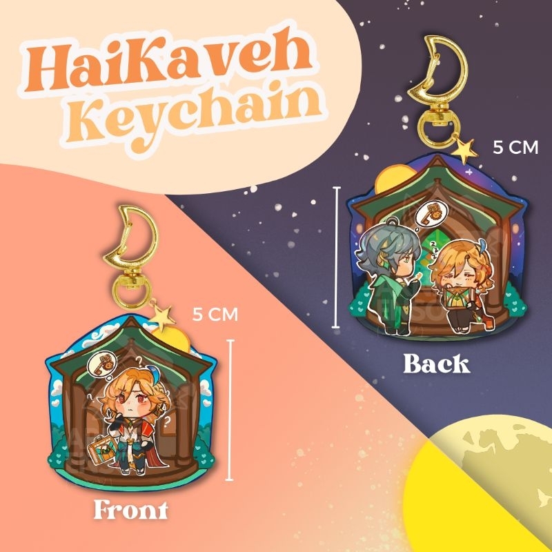 Jual Alhaitham & Kaveh Genshin Impact Double side Keychain [ Fan-merch ...