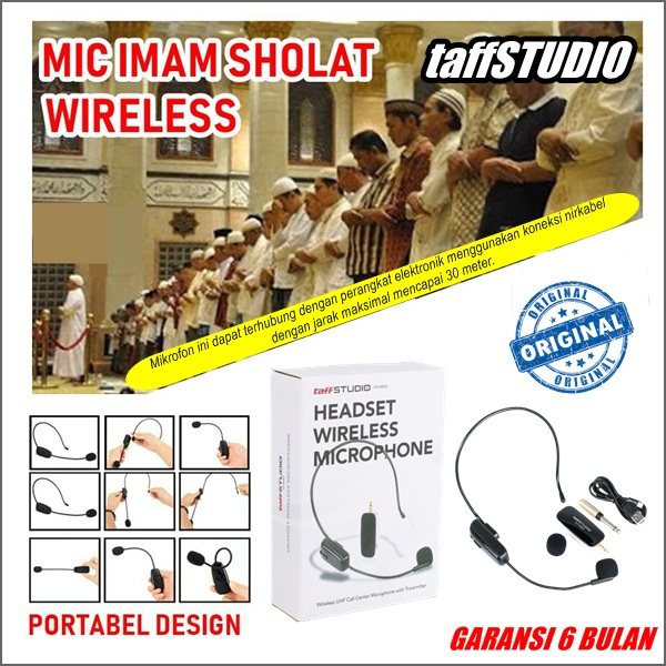 Jual Promo Mic Bando Wireless Imam Masjid Mikrofon Nirkabel mic imam masjid tanpa kabel GARANSI ...