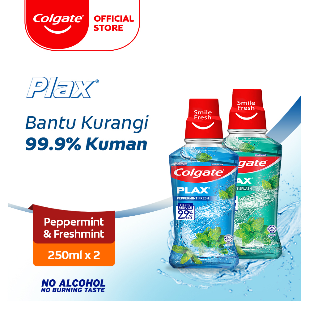 Jual Colgate Obat Kumur Mouthwash Plax 250ml Mix (2pcs) | Shopee Indonesia