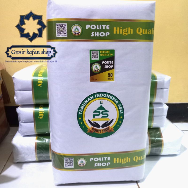 Jual Kain kafan 1 roll 50 meter putih tebal lebar 90 x 50 meter cap ...
