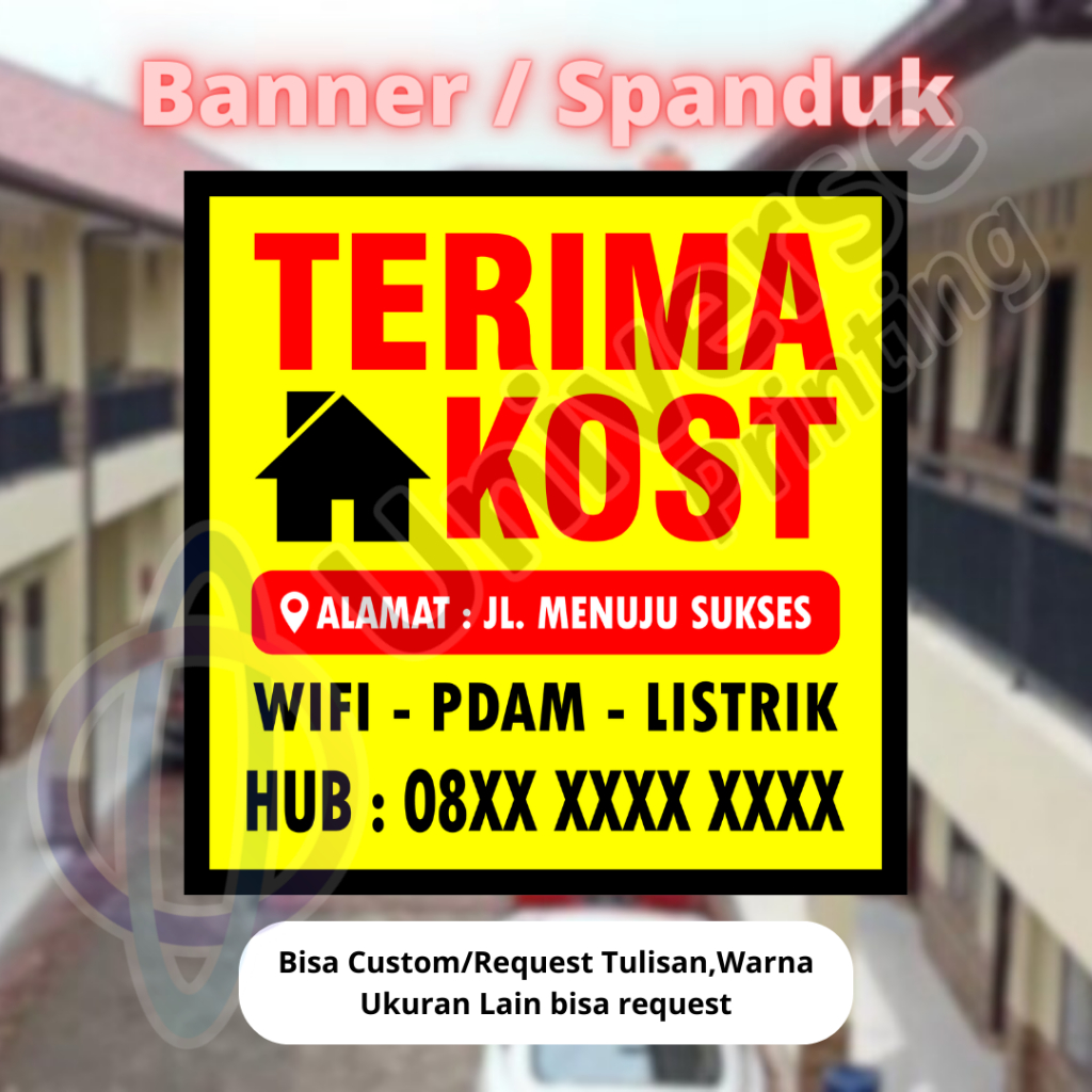 Jual Banner Terima Kos / Spanduk Kos Mahasiswa | Shopee Indonesia