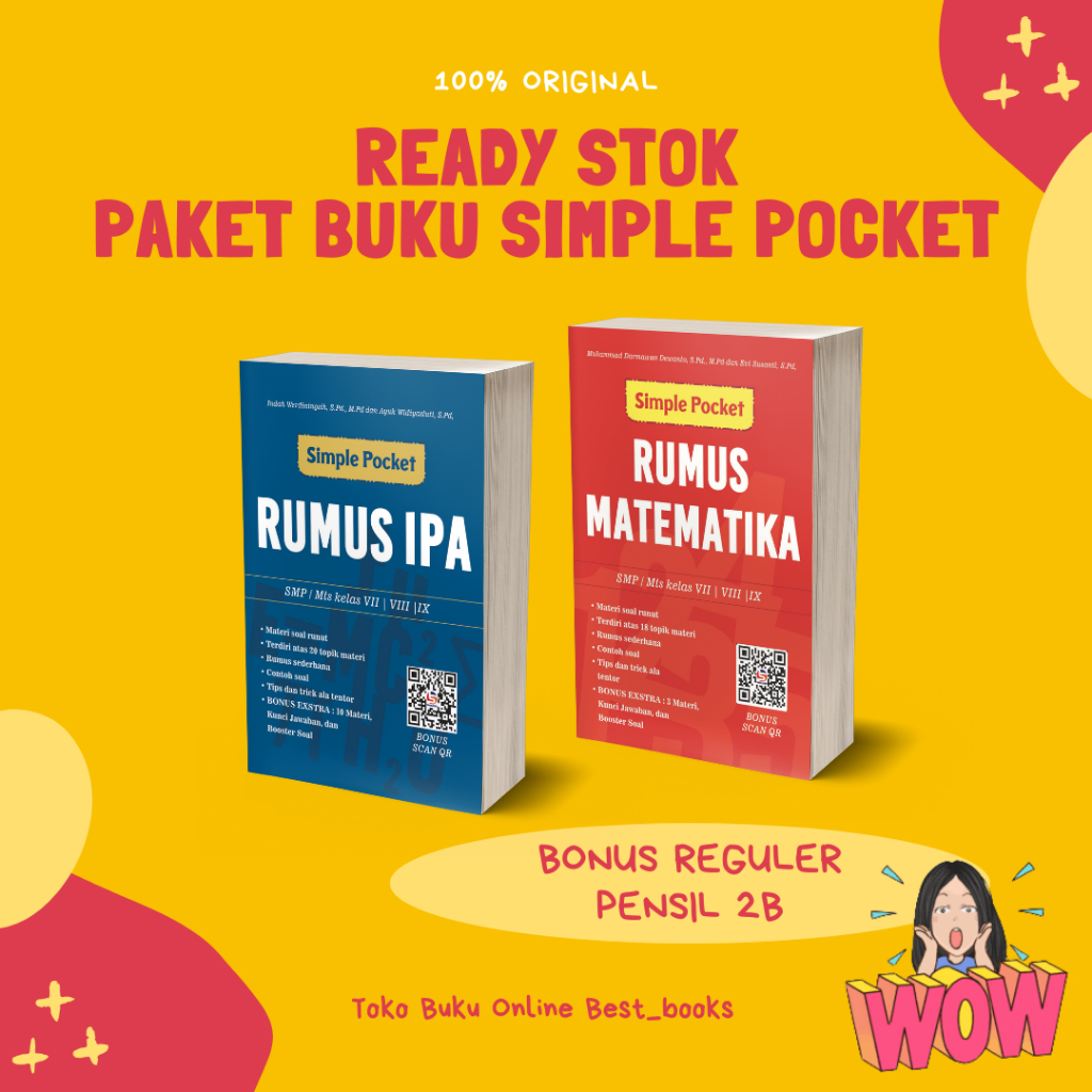 Jual BUKU POCKET RUMUS SMP - SIMPLE POCKET MATEMATIKA IPA SMP/MTS ...