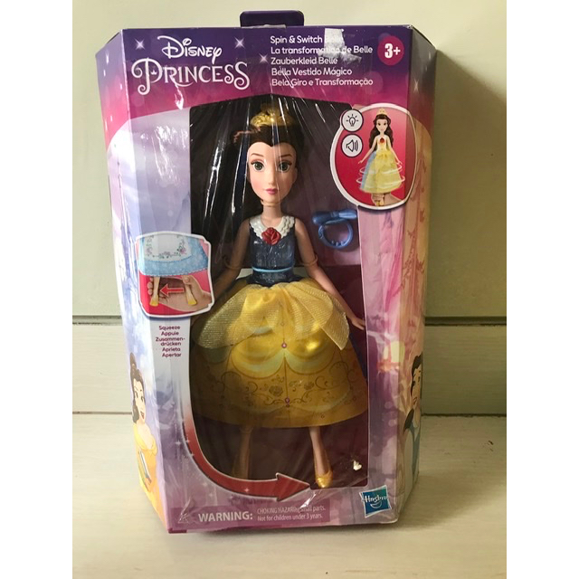 Jual Hasbro Disney Princess Belle big bo Spin & Switch doll boneka new ...