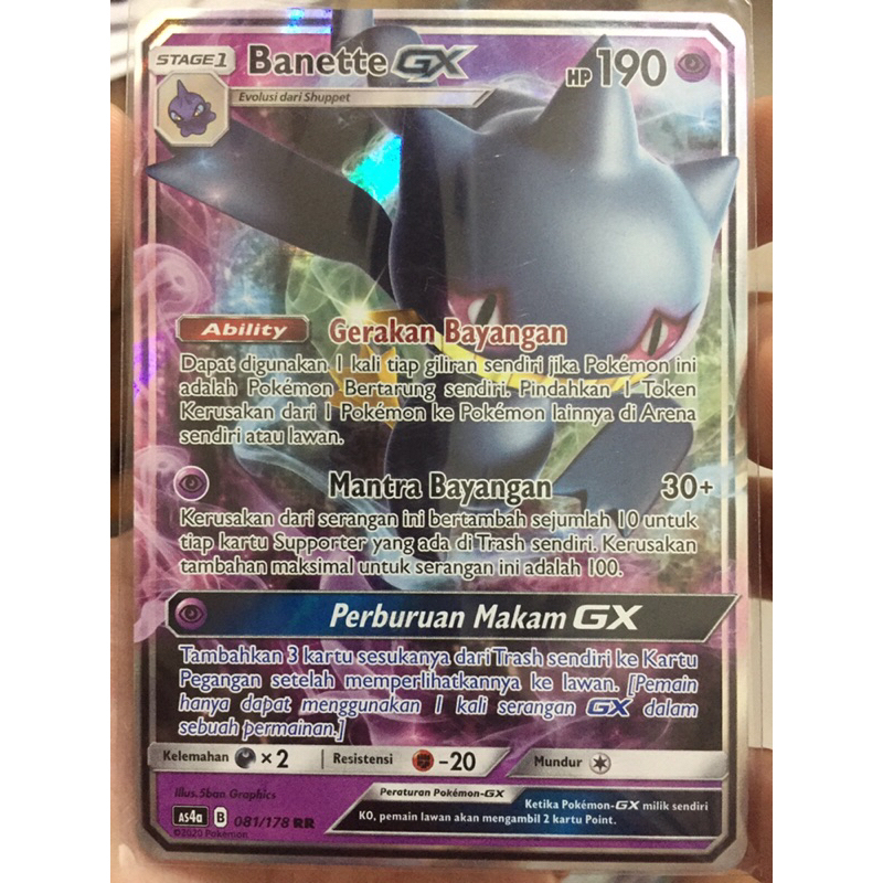 Jual KARTU POKEMON TCG BANETTE GX RR INDONESIA HOLO | Shopee Indonesia
